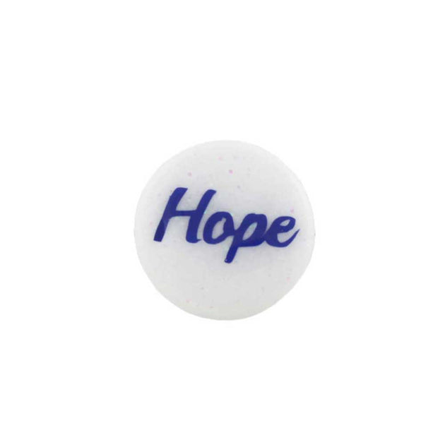 Small White Disc with Blue Hope Lapel Pin - Lilylin Designs