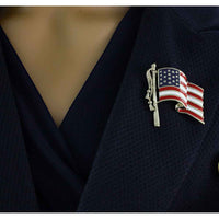Red White and Blue American Flag Patriotic Brooch Pin- PF356 - Lilylin ...
